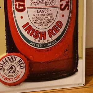 George Killian's Irish Red Beer Lager Sign 130 Years Irish Heritage ...