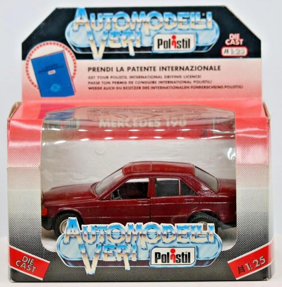 Vintage Polistil Die-cast 1/25 Scale Mercedes 190 Model Car - Etsy