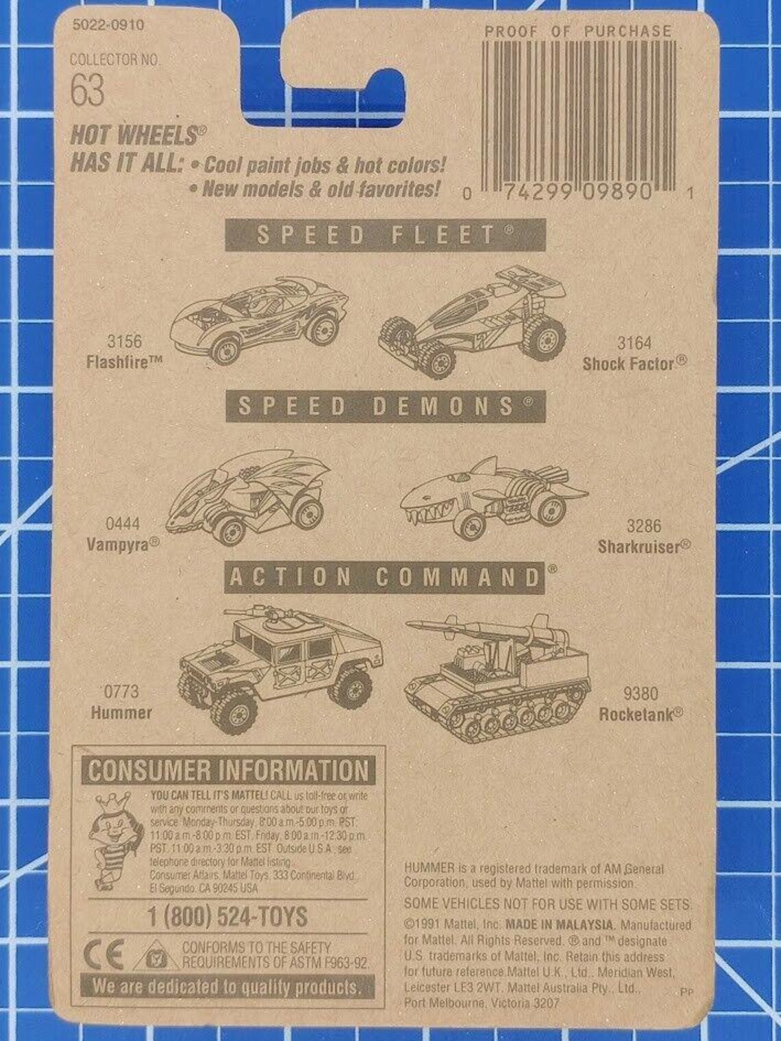 Hot Wheels Radar Ranger Collector No. 63 Model 5022 - Etsy