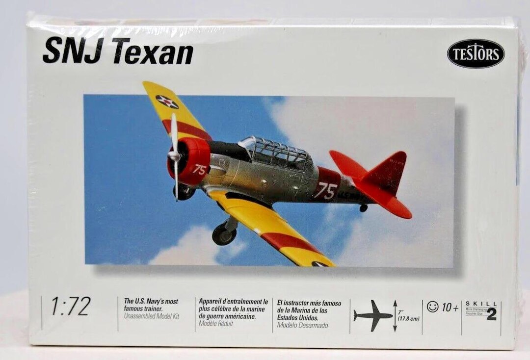 Testors North American US Navy SNJ Texan Model Kit #663 1:72 Scale New ...