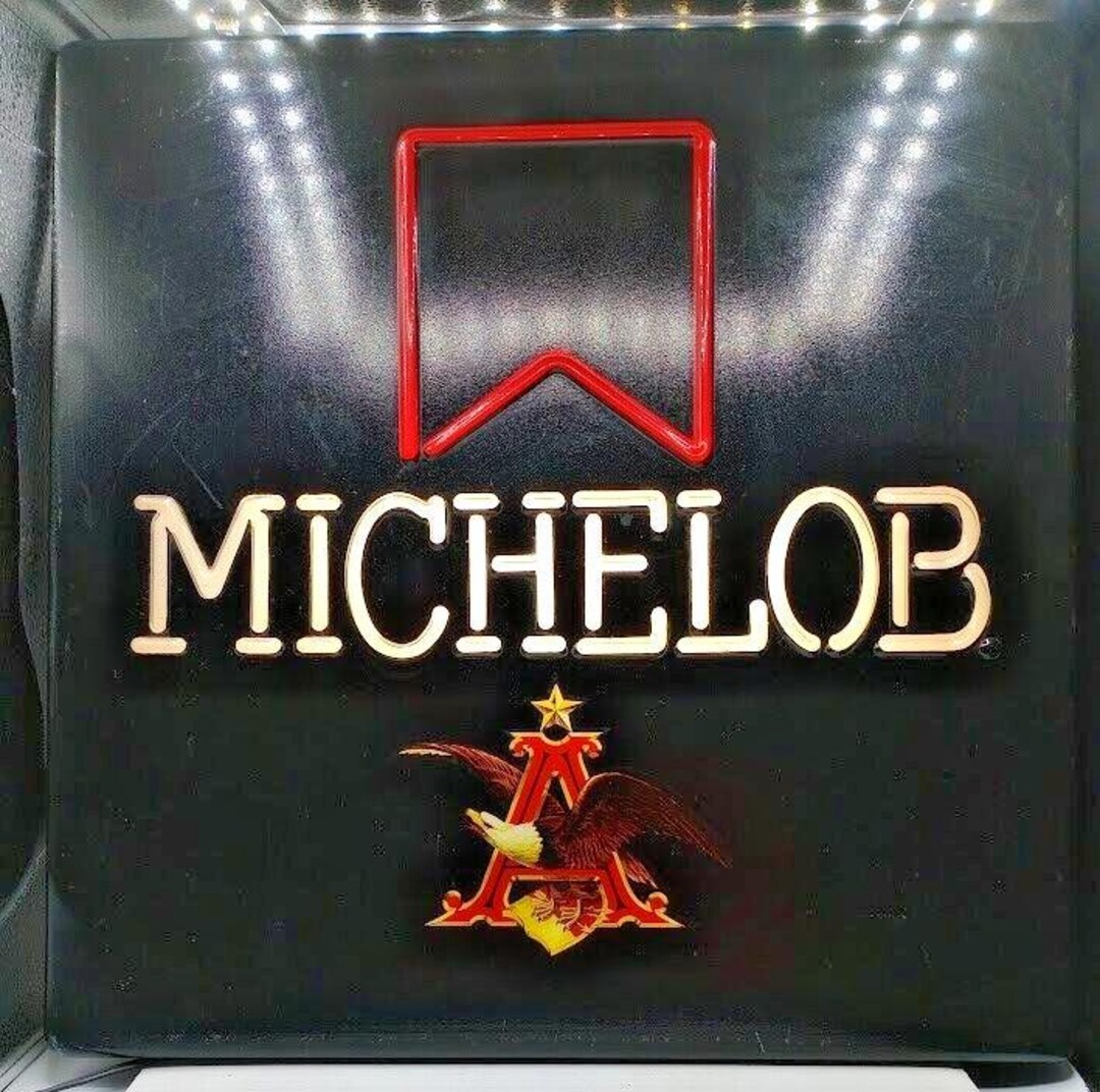 Vintage 1986 Michelob Beer Sign 18"x18" Lighted Works. See Photos - Etsy