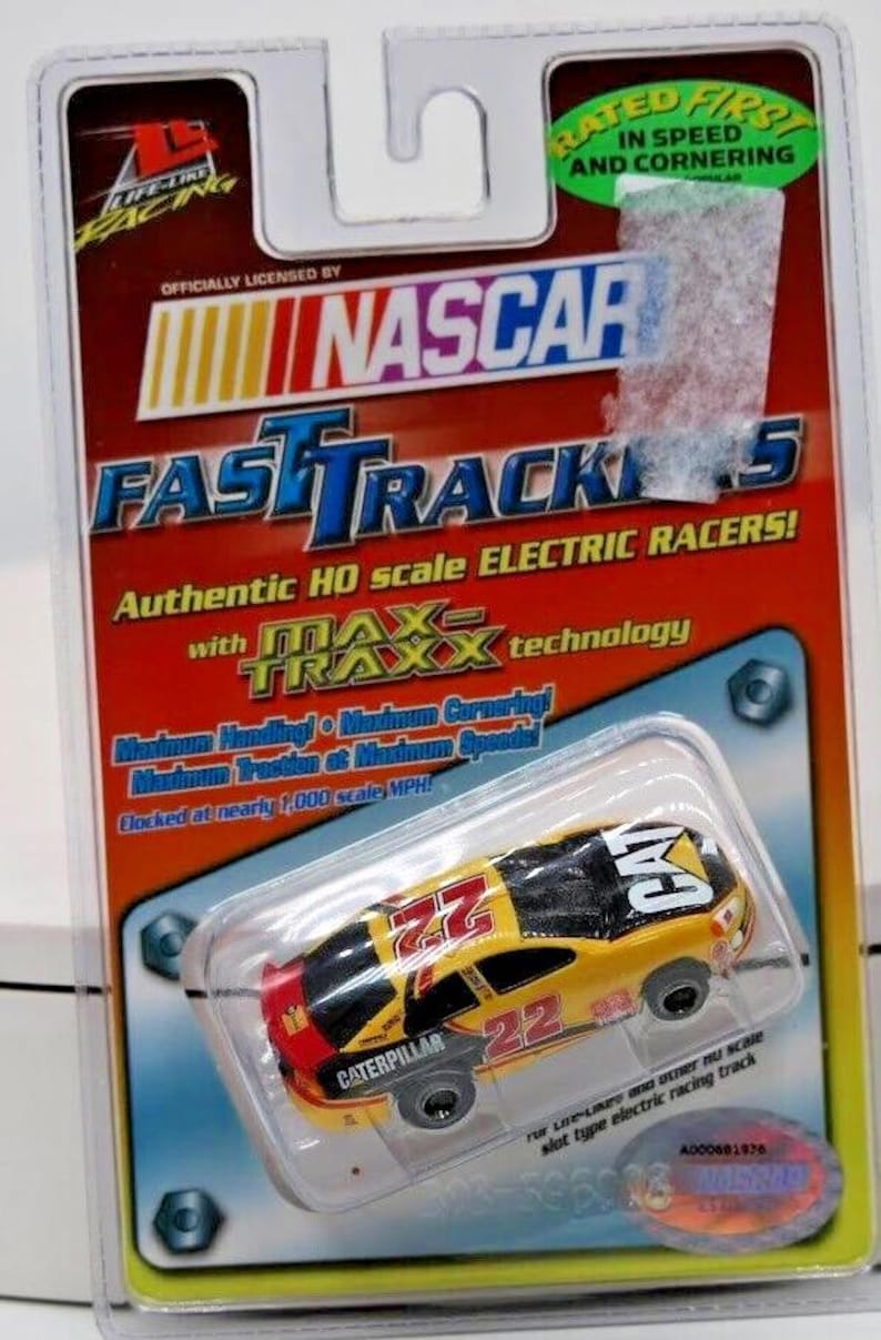 Slot CAR Life Like Racing NASCAR Caterpillar #22 HO Scale Fast Trackers ...