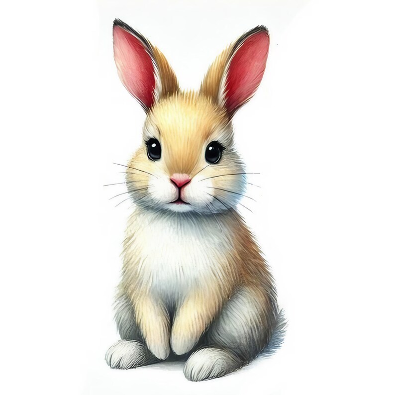 Easter Bunny PNG No Background 4k 300DPI Instant Download - Etsy