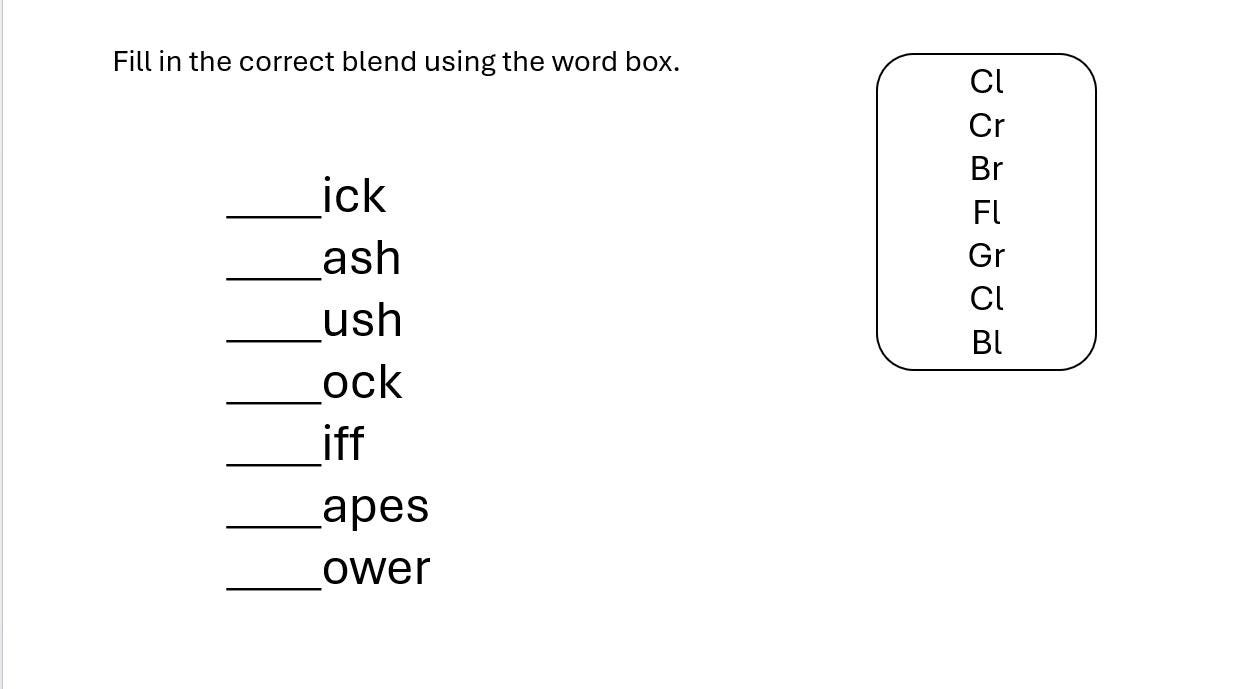 Printable Blends Worksheets, 10 Printable Pages, Reading Practice ...