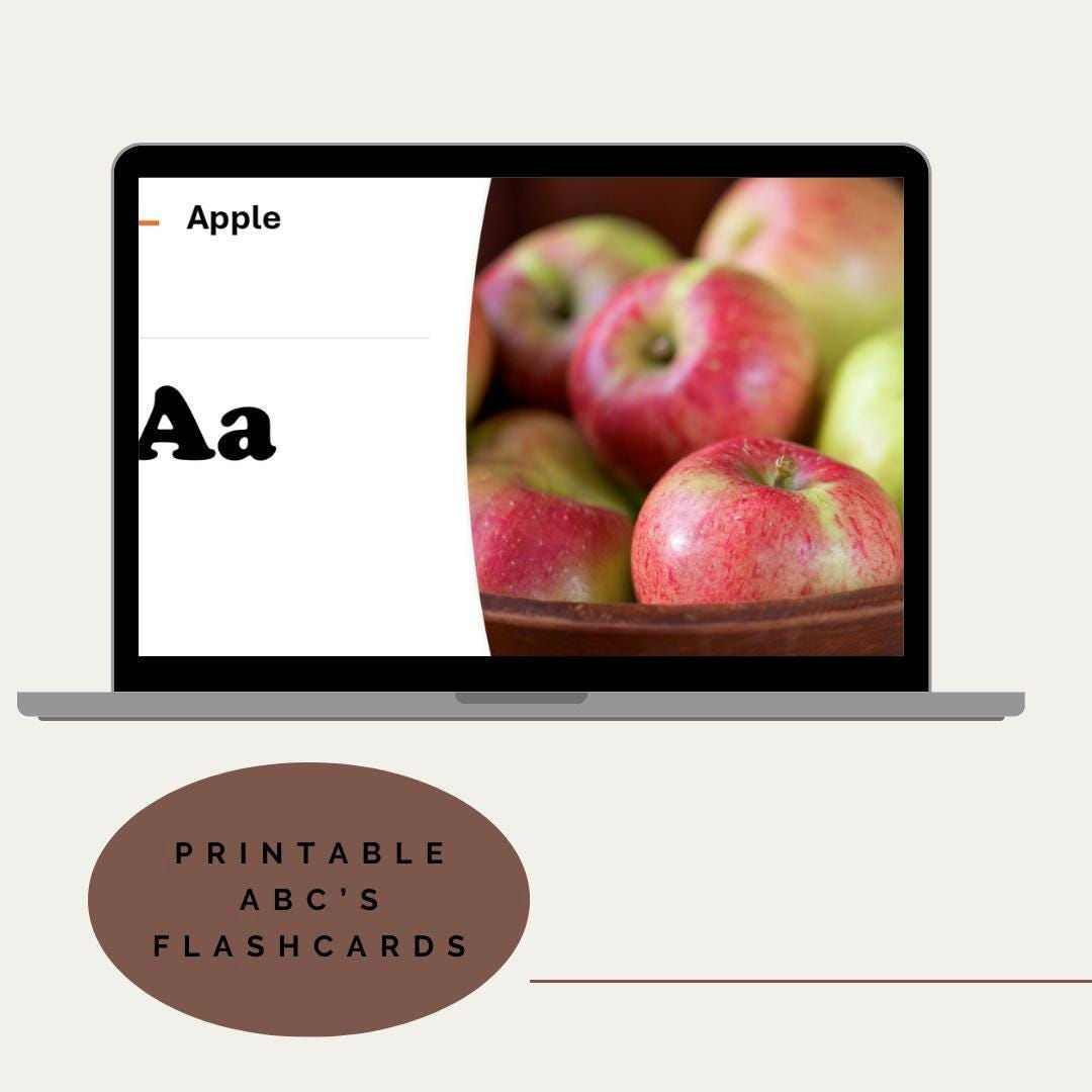 Alphabet ABC Printable Flashcards, Learning Cards, Educational Resource ...