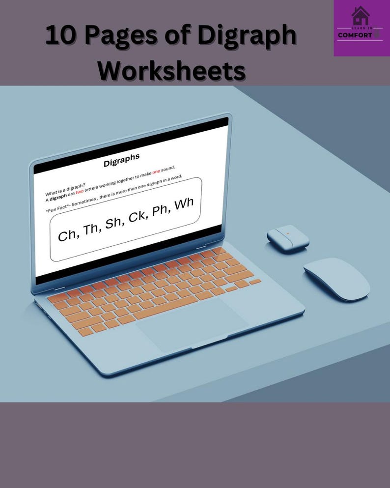 10 Printable Digraph Worksheets, Phonics Activities, Language Learning ...