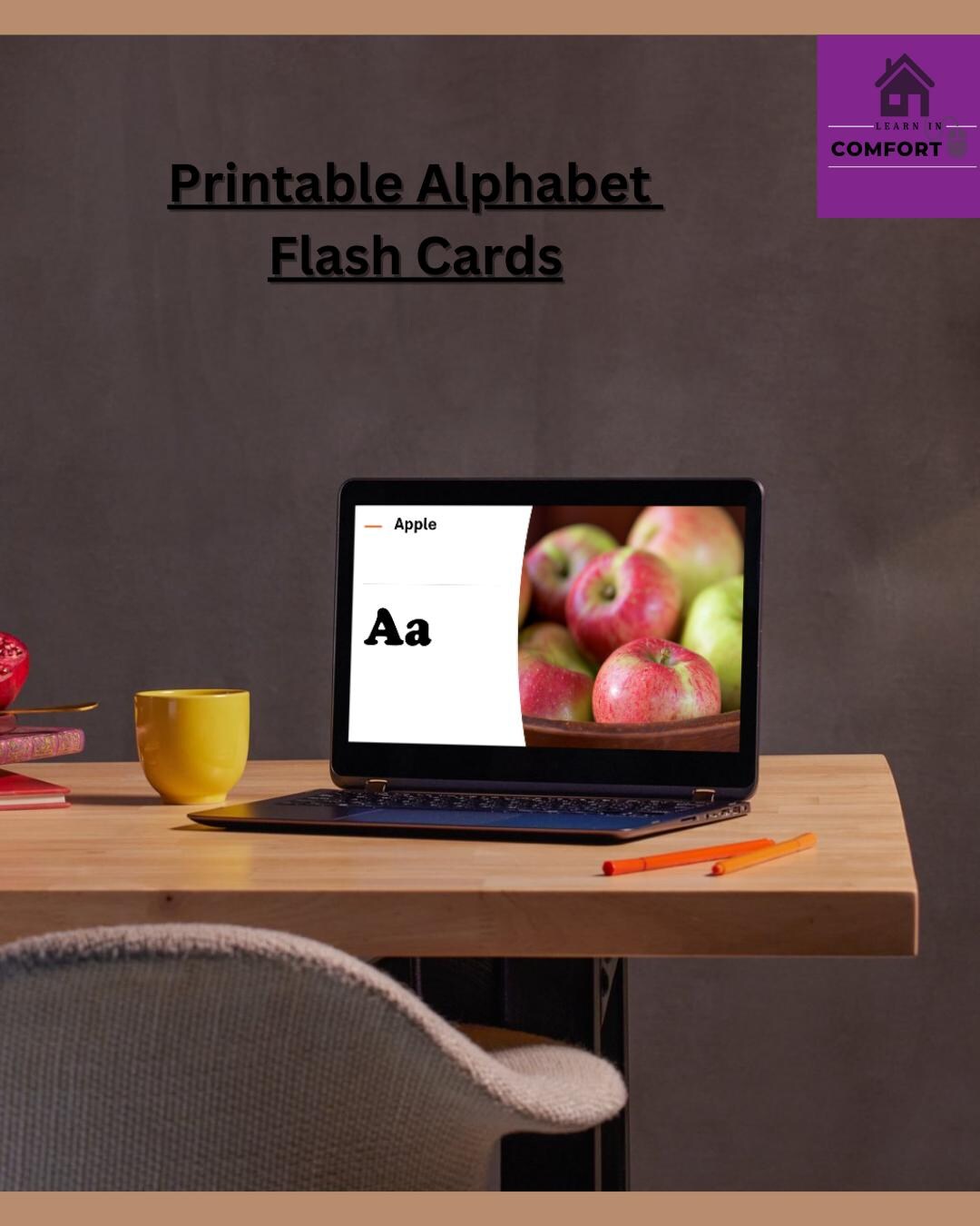 Alphabet ABC Printable Flashcards, Learning Cards, Educational Resource ...
