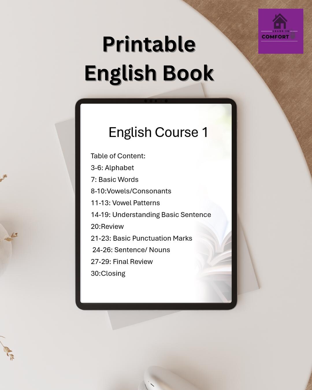 English Printable Book for Pre-k to 1st Grade, Educational Reading ...