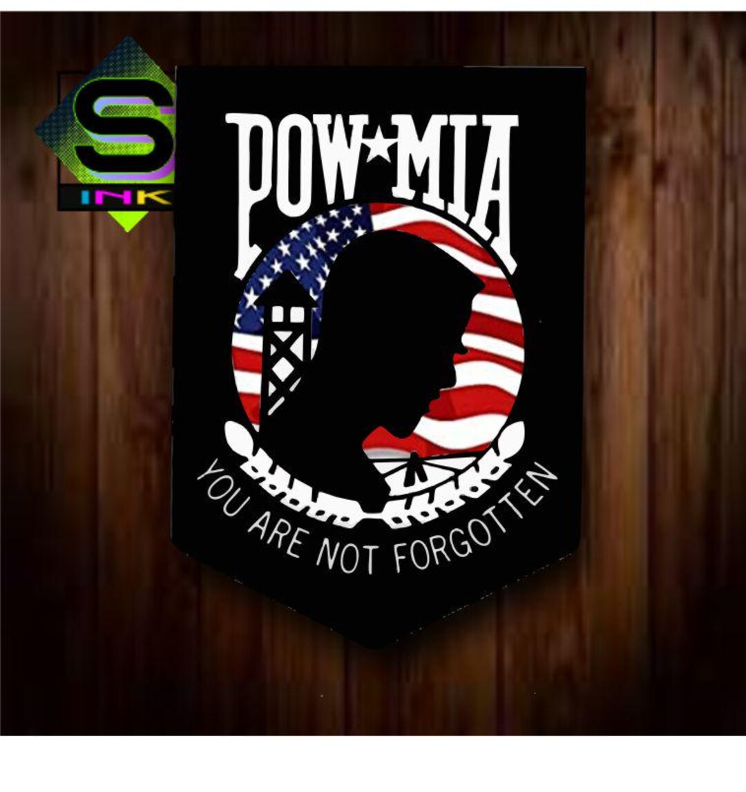 POW - MIA, Vinyl Decal Sticker - Etsy