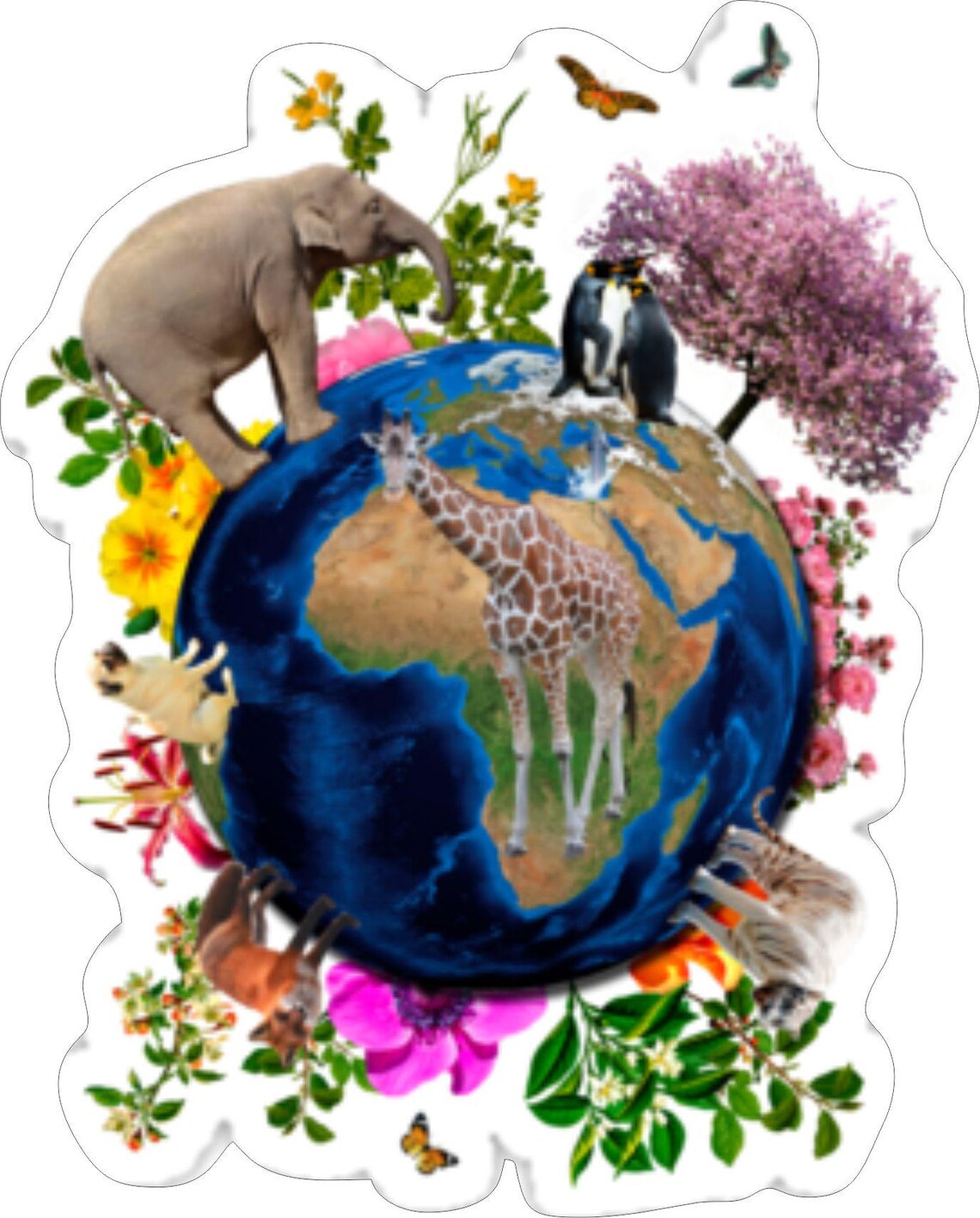 Animal World, Vinyl Decal Sticker - Etsy