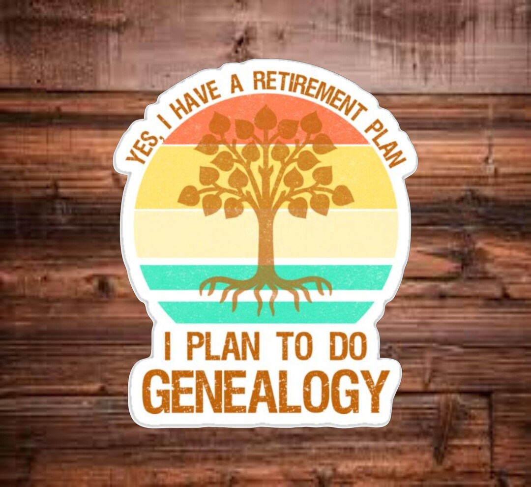 Genealogy Retirement, Vinyl Decal Sticker - Etsy