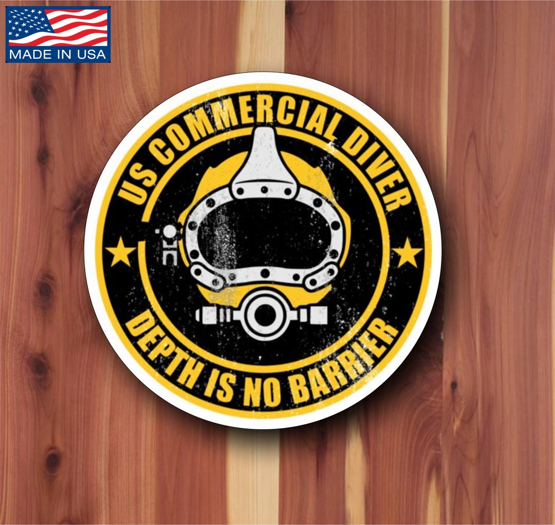 US Commercial Diver, Vinyl Decal Sticker - Etsy