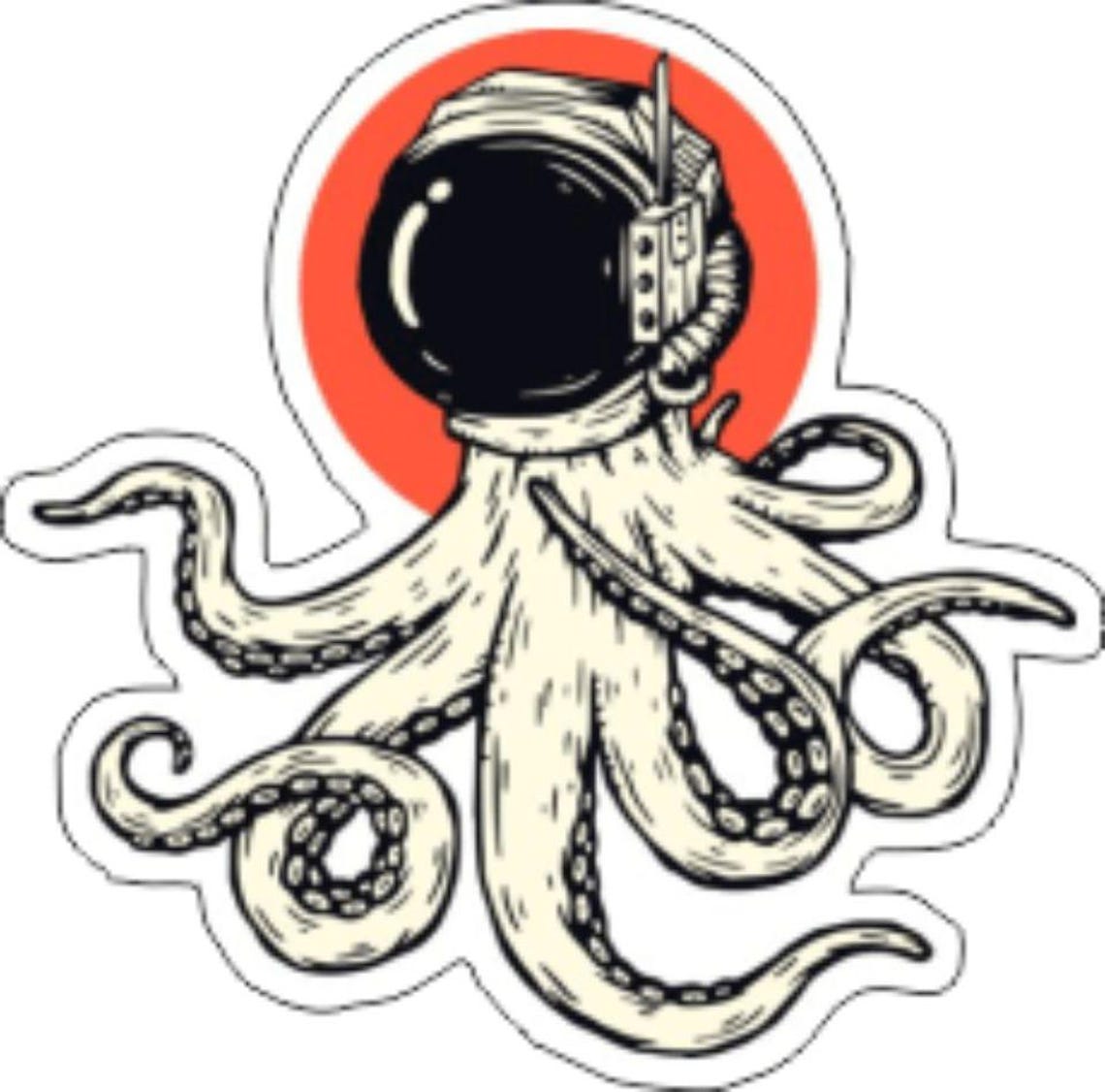 Astronaut Octopus, Vinyl Decal Sticker - Etsy