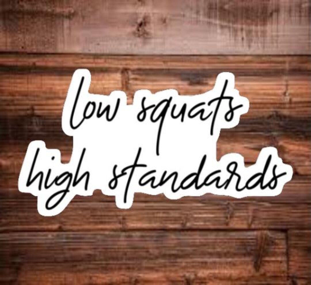 Low Squats High Standards, Vinyl Decal Sticker - Etsy