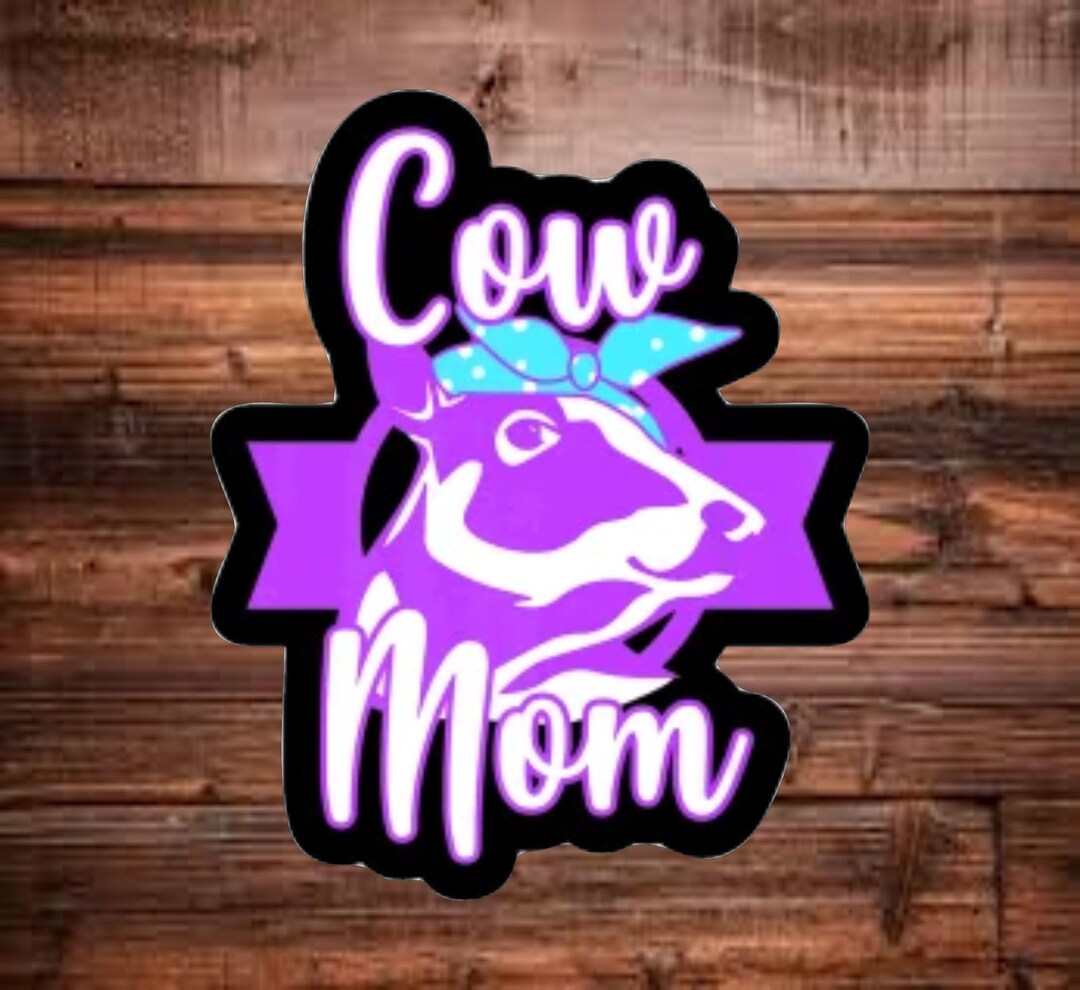 Cow Mom, Vinyl Decal Sticker - Etsy
