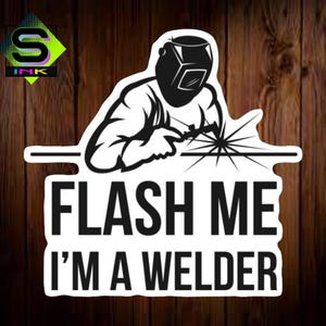 Flash Me I'm A Welder, Vinyl Decal Sticker - Etsy