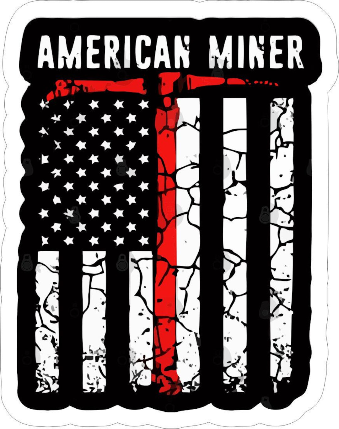 American Miner, Vinyl Decal Sticker - Etsy