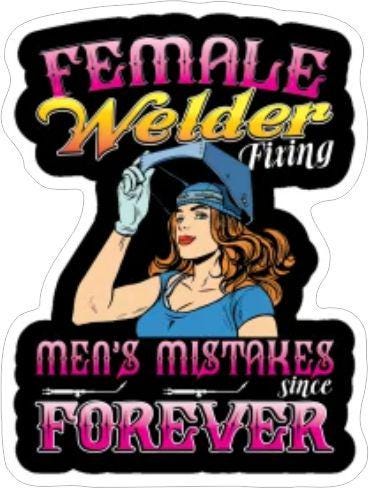 Female Welder, Vinyl Decal Sticker - Etsy