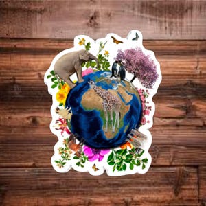 Animal World, Vinyl Decal Sticker - Etsy