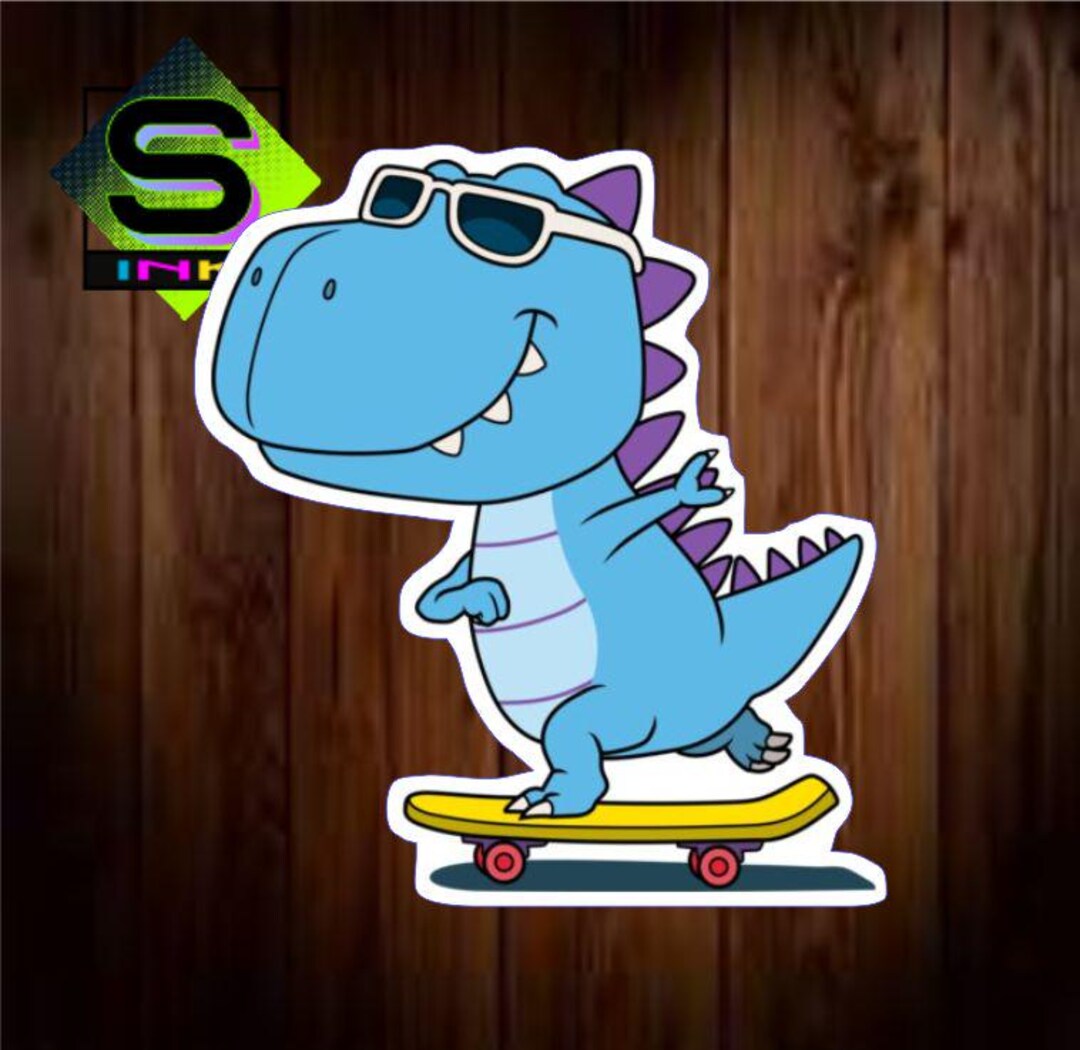 Cool Shades Rex, Vinyl Decal Sticker - Etsy