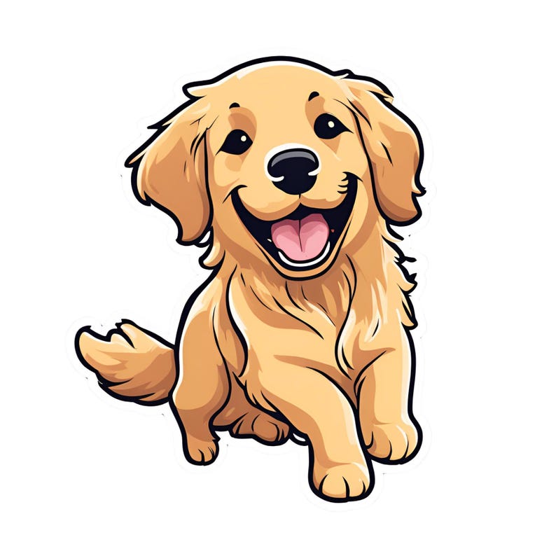 Golden Retriever Stickers Files 20 Bundle High Quality PNG Vectors - Etsy