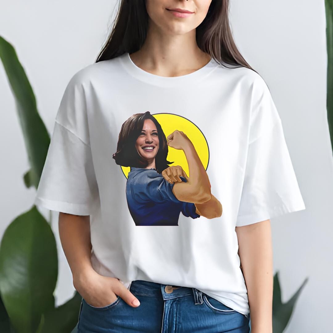Kamala Harris Rosie the Riveter Style T-shirt Feminist Empowerment ...