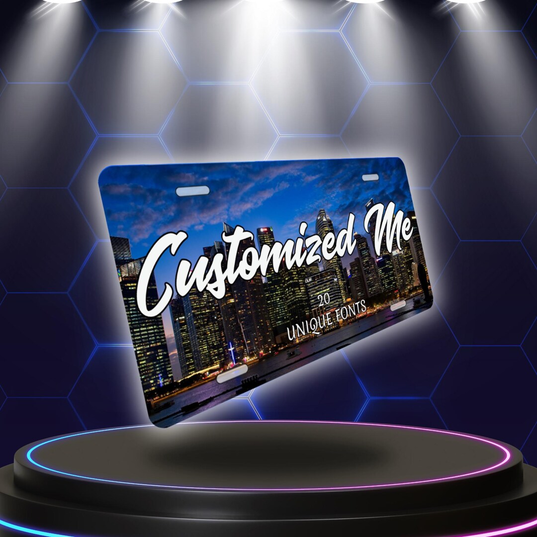 Custom License Plate Custom Car Tags, Personalized Plate 20 Fonts ...