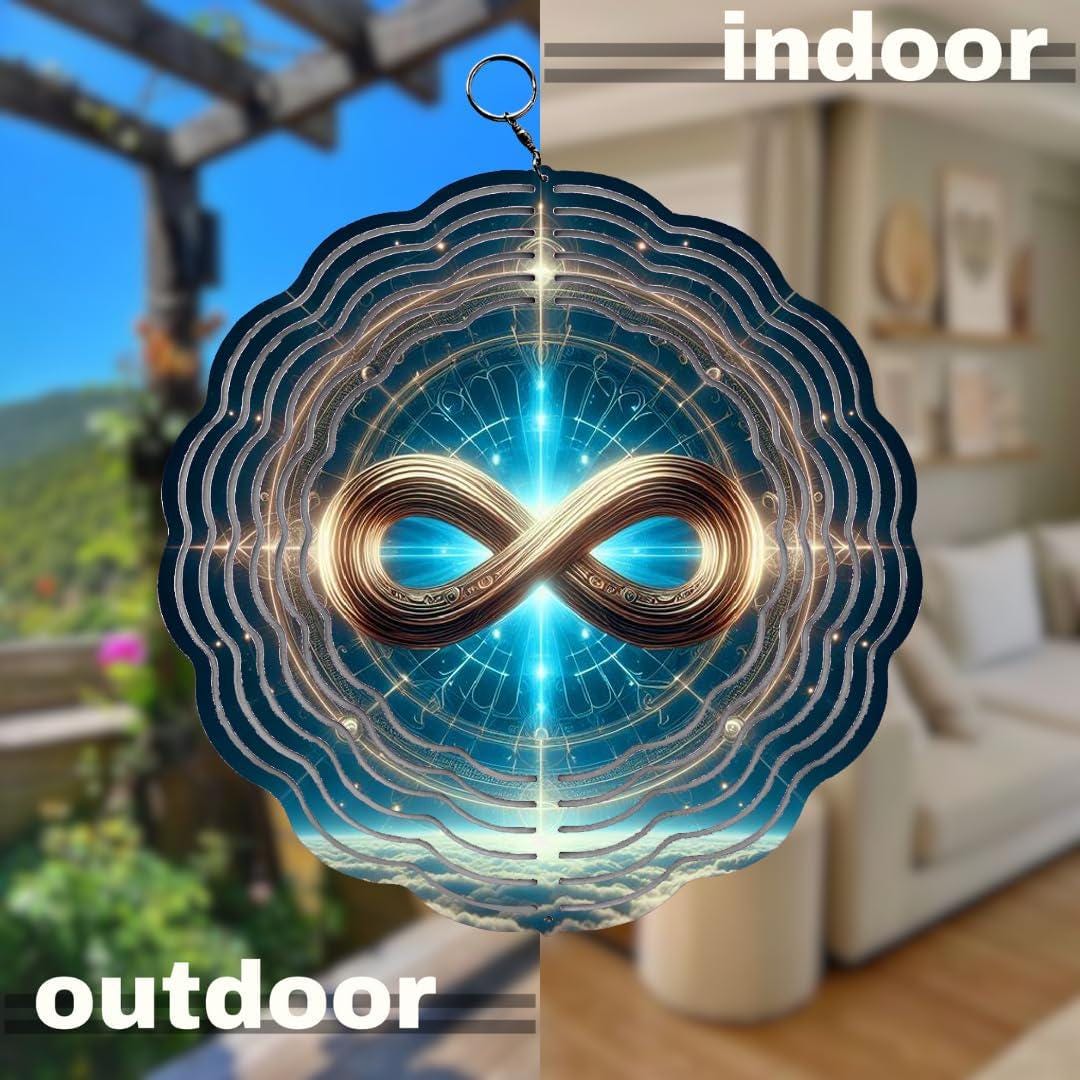 Creative Infinity Sign on Top of the Sky Design Wind Spinner 10 Inch ...