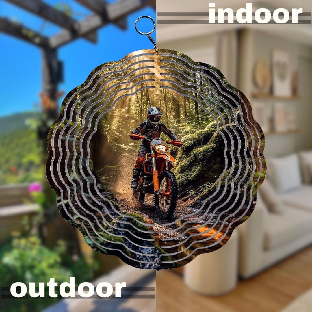 Beautiful Dirt Bike Motorcycle Design Wind Spinner for Yard Art and ...