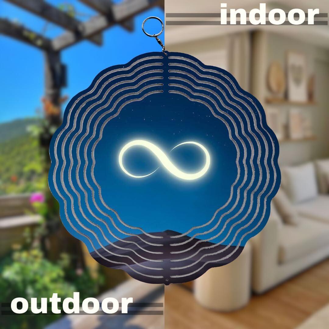 Simple Infinity Desert Wind Spinner 10 Inch for Garden Decor With ...