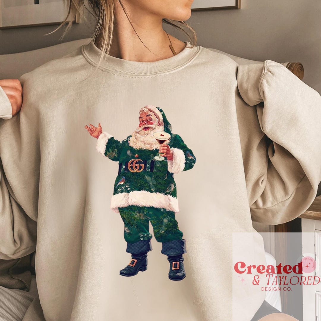 Boujee Santa Espresso Martini Sweatshirt - Etsy
