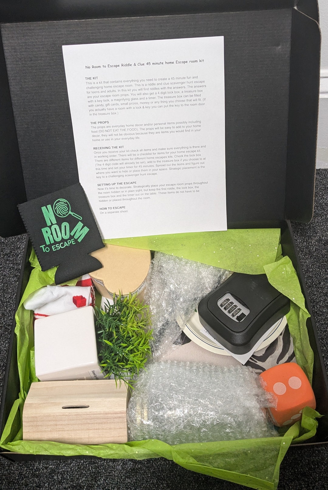 Escape Room in a Box. Easy to Set up Home Escape Room Kit With Props ...