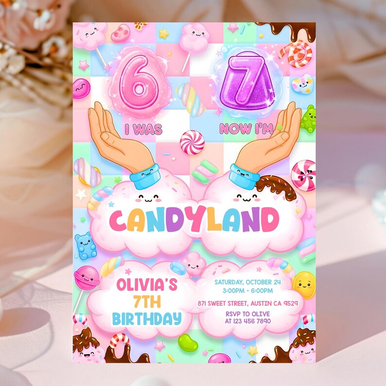 Six Seven Birthday Invitation, Meme Trending 6 7 Party Invite, I Was 6 ...