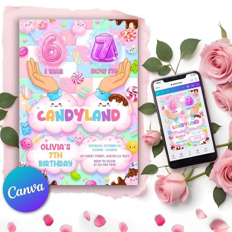 Six Seven Birthday Invitation, Meme Trending 6 7 Party Invite, I Was 6 ...