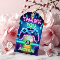 Gamer Girl Party Food Tent Labels Cards Editable Printables/ Pink Video ...
