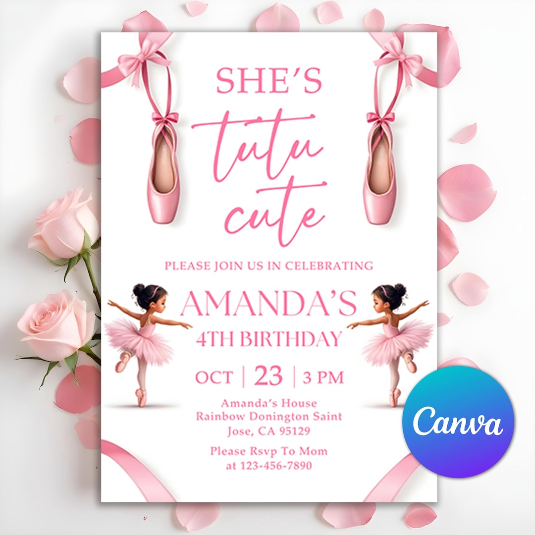 Tutu Cute Birthday Invitation, Second Birthday Invitation, Tutu Cute ...