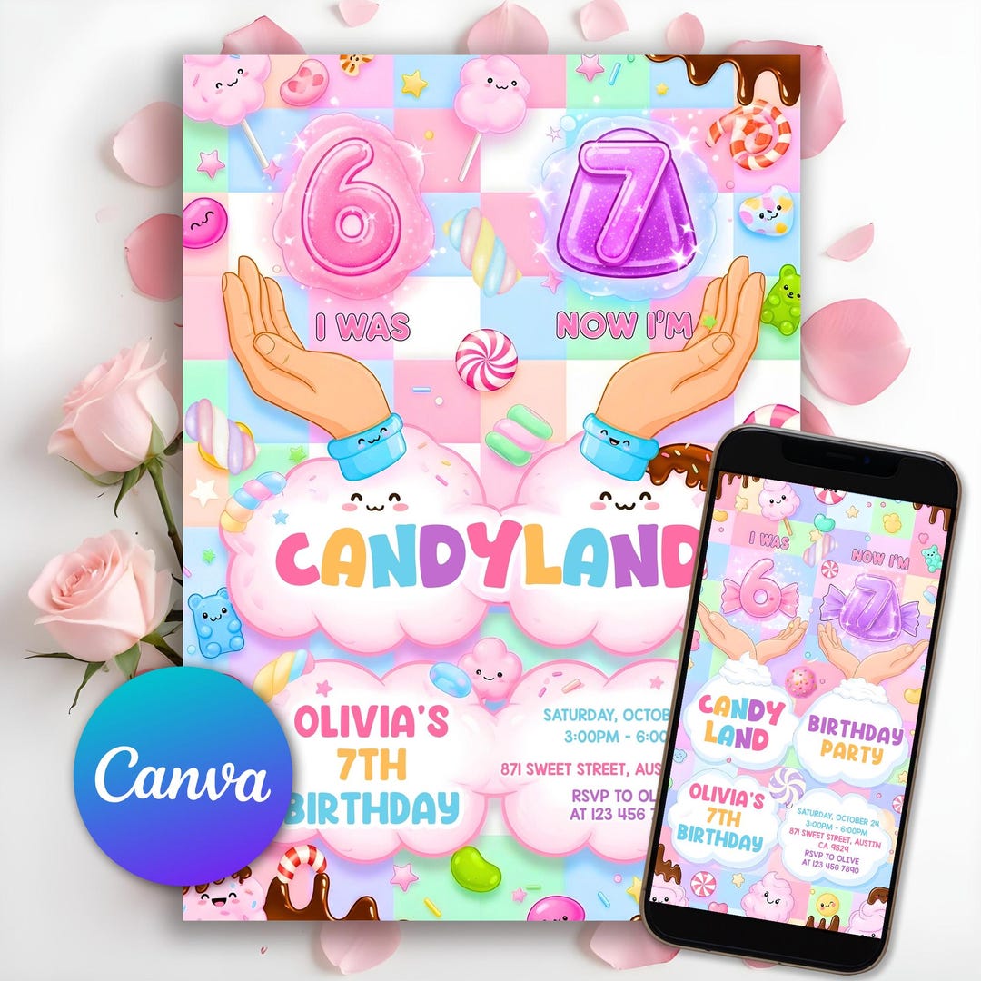 Six Seven Birthday Invitation, Meme Trending 6 7 Party Invite, I Was 6 ...