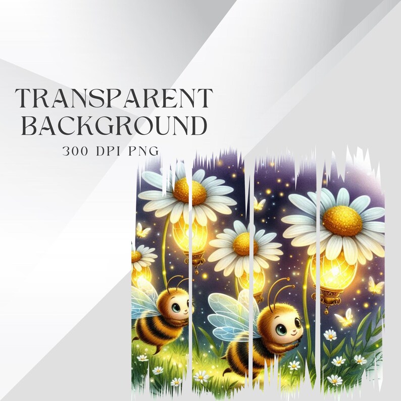 Bee Brushstroke Clipart Set, Honeycomb, Daisy (digital Download - Etsy