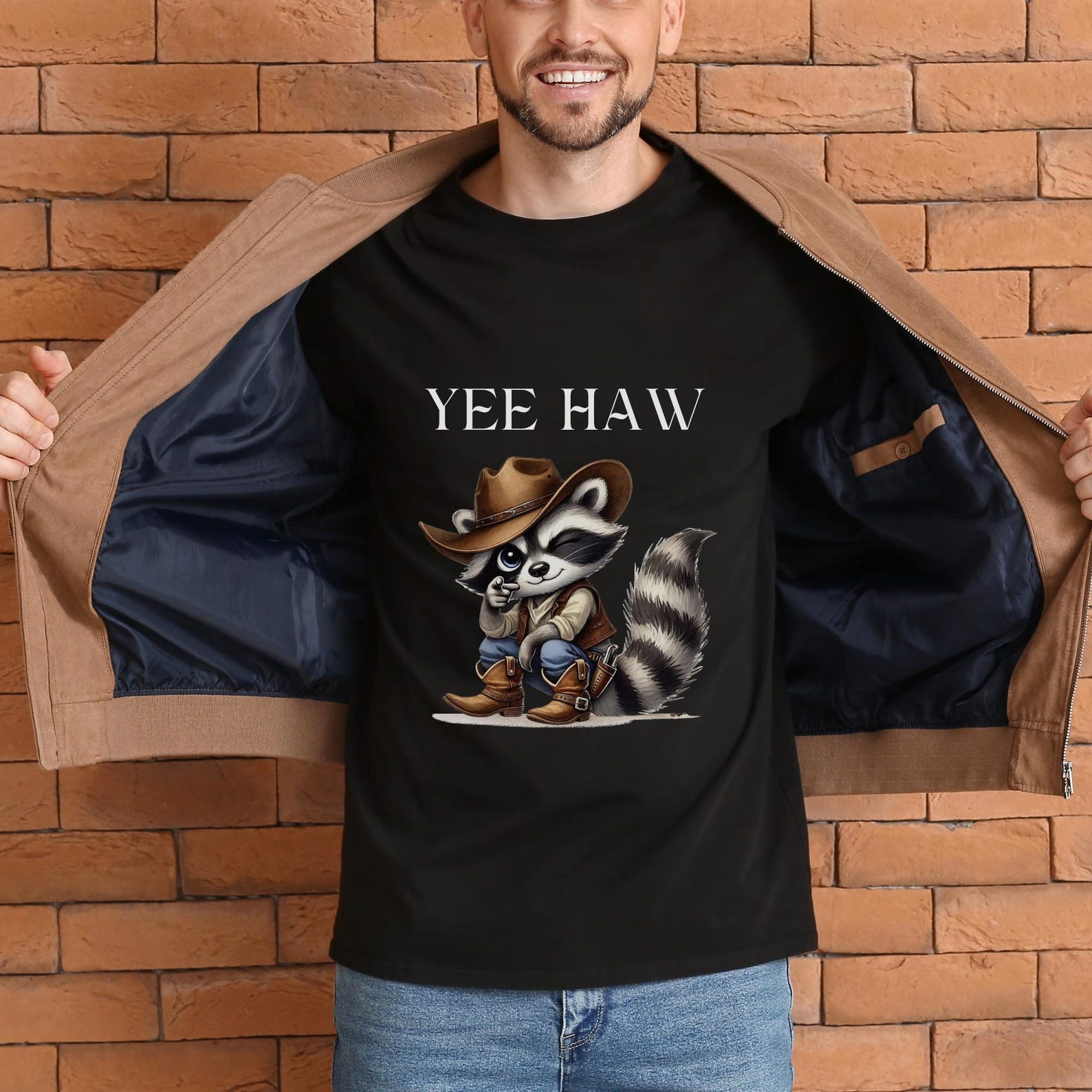 Cowboy Raccoon Clipart Pack, Charming Illustration With Cowboy Hat ...