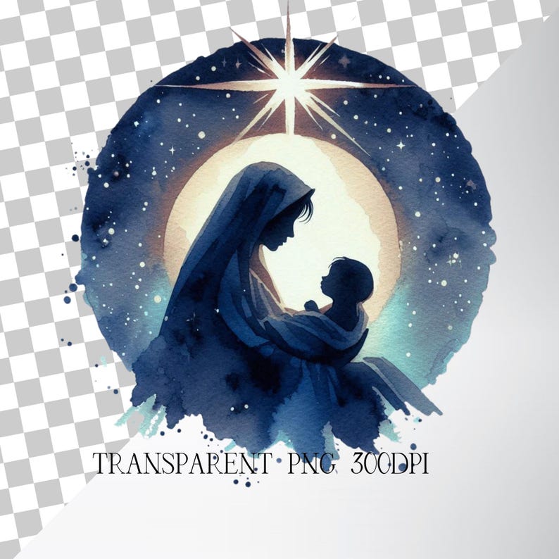 Nativity Scene Clipart Set - Religious Christmas Digital Art ...