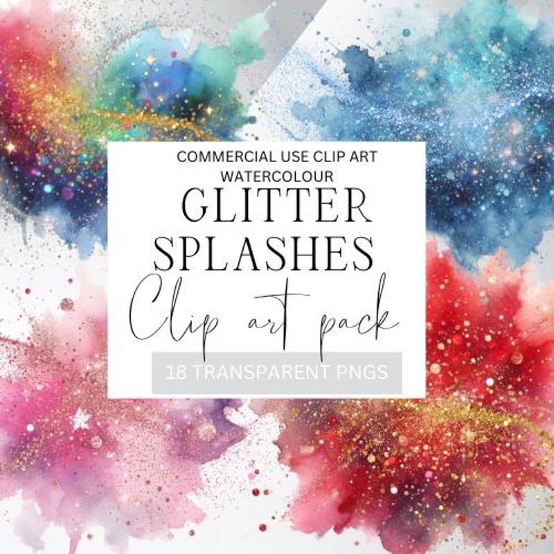 Glitter Watercolors - Etsy