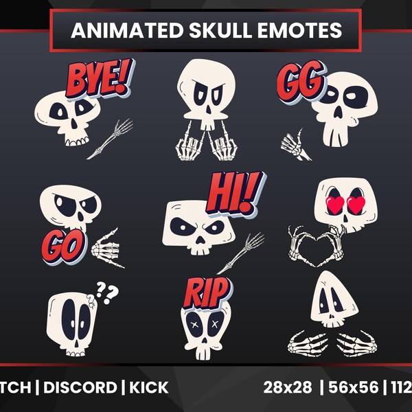Skull Twitch Stream Pack Twitch Screen Overlay Twitch Panels Twitch ...
