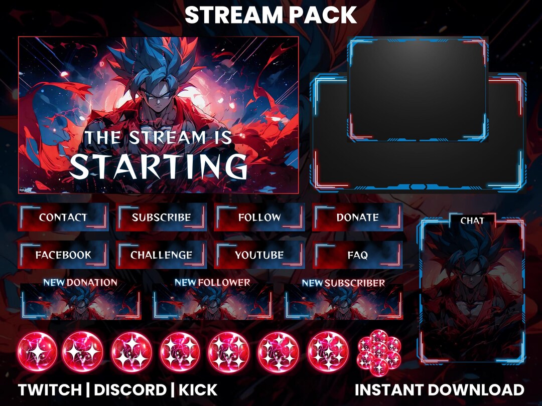 Twitch Stream Pack | Twitch Screen Overlay | Twitch Panels | Twitch ...