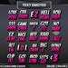 50 Text Emotes | Grey Pink Text Emotes | Twitch Emotes | Discord | Kick ...