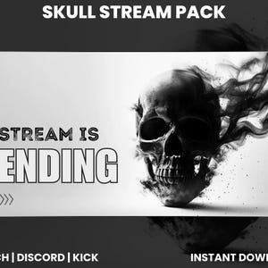 Skull Twitch Stream Pack | Twitch Screen Overlay | Twitch Panels ...