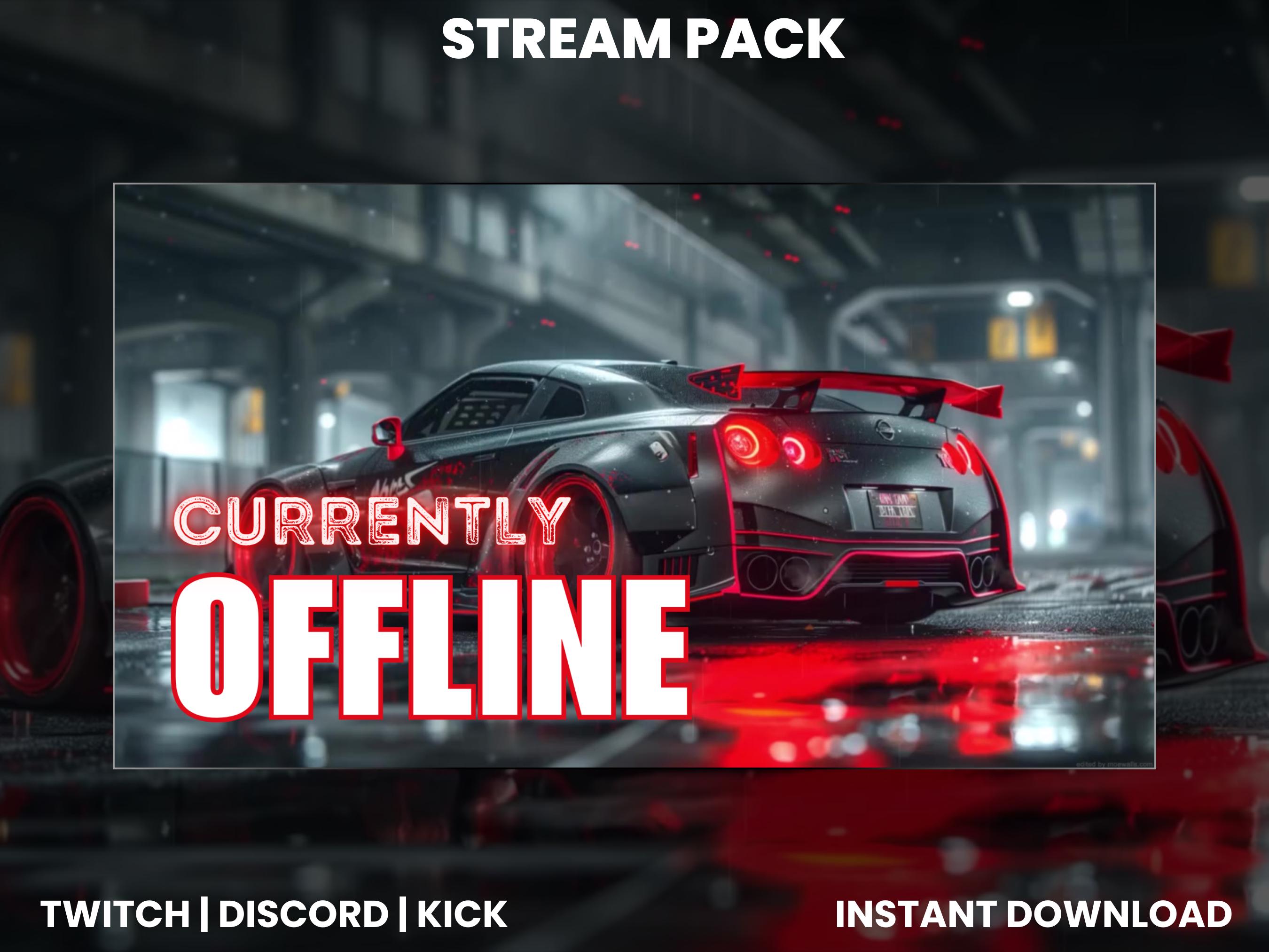 Animated Twitch Stream Pack | Twitch Screen Overlay | Sports Car Stream ...