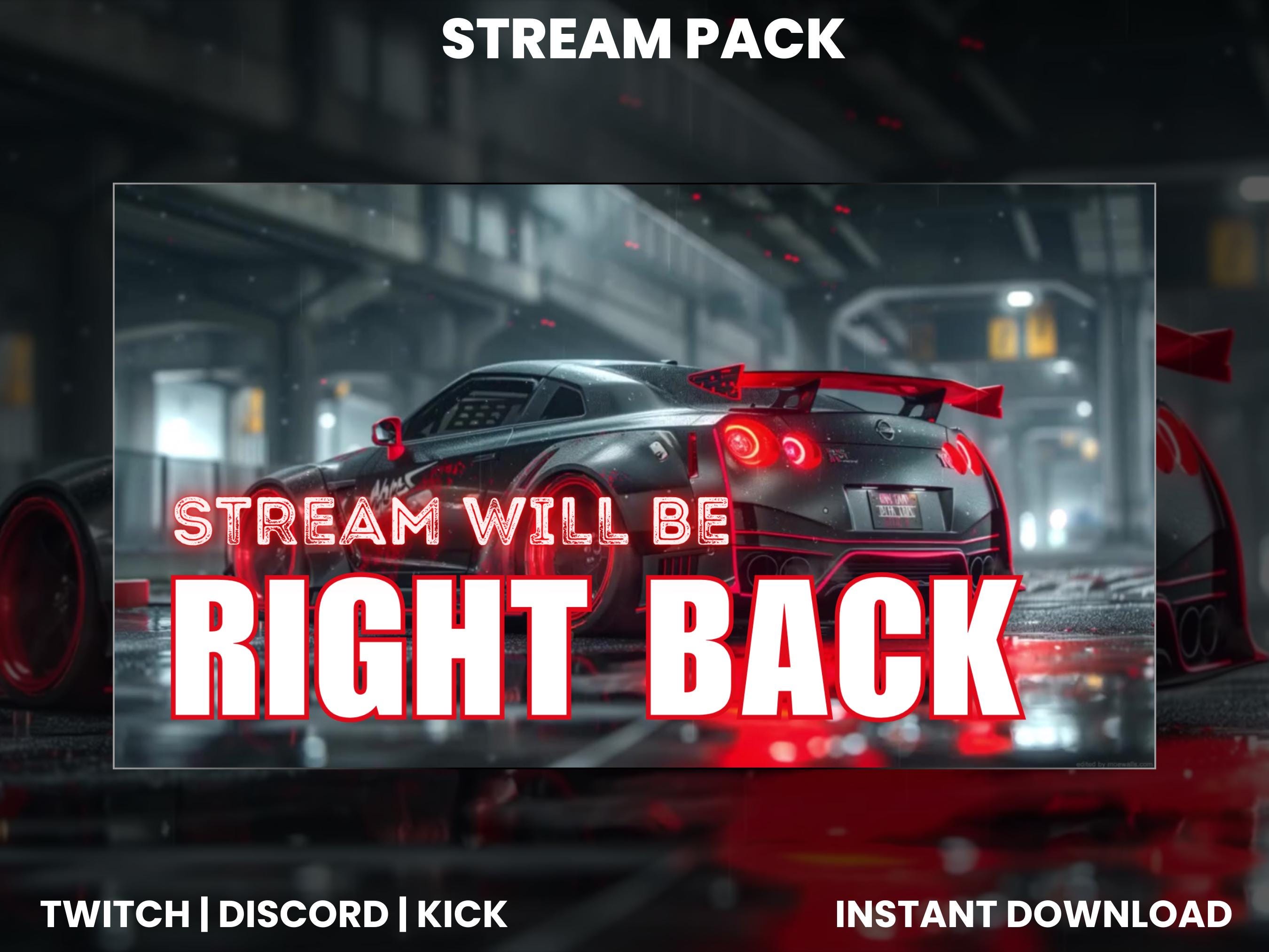 Animated Twitch Stream Pack | Twitch Screen Overlay | Sports Car Stream ...