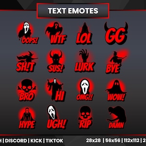 16 Shadow Ghost Twitch Emotes | Text Emotes Twitch | Ghost Emotes ...