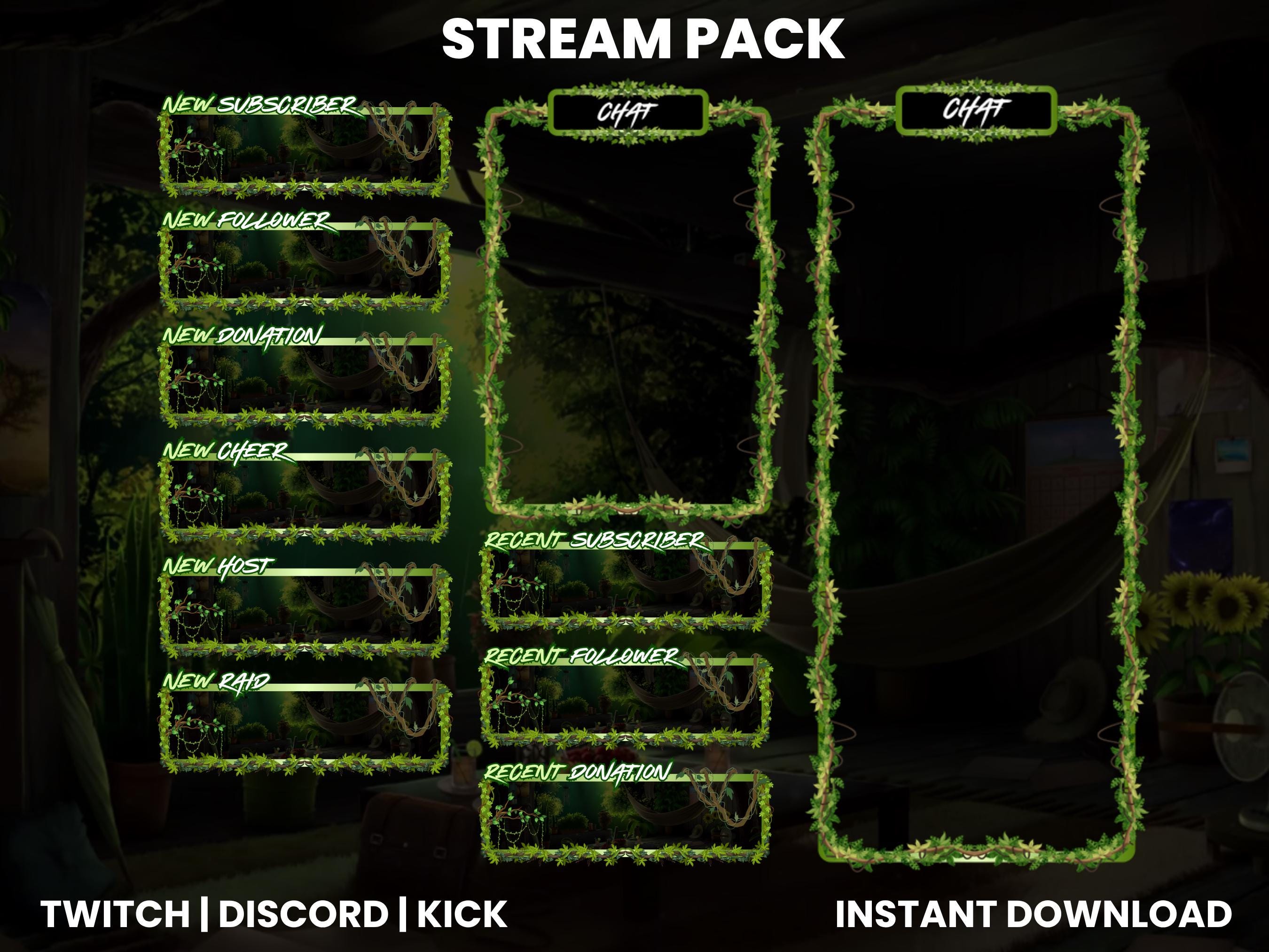 Cozy Nature Stream Overlay Pack for OBS Twitch Kick – Animated Forest ...