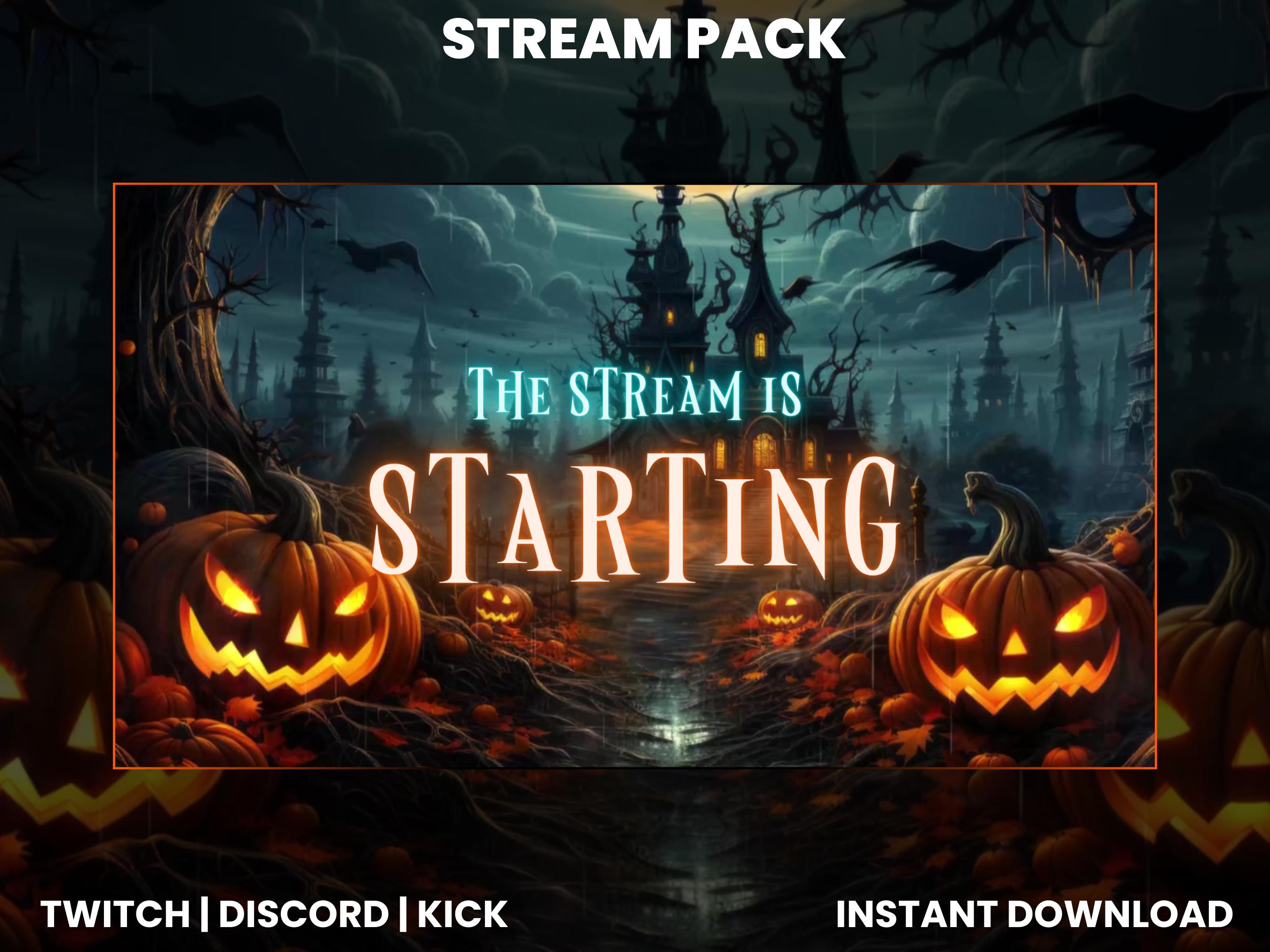 Spooky Halloween Animated Twitch Stream Pack | Webcam Overlay ...